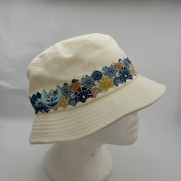 Disney | Accessories | Disney Lilo Stitch Beige Blue Sun Bucket Hat ...